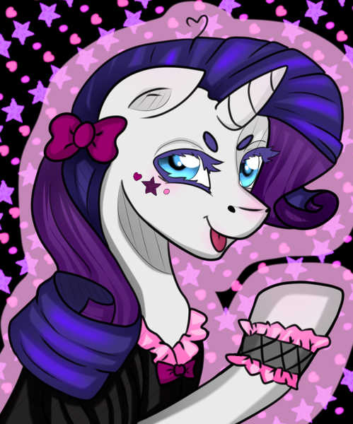 #924976 - safe, artist:alverai, derpibooru import, rarity, emo, solo ...