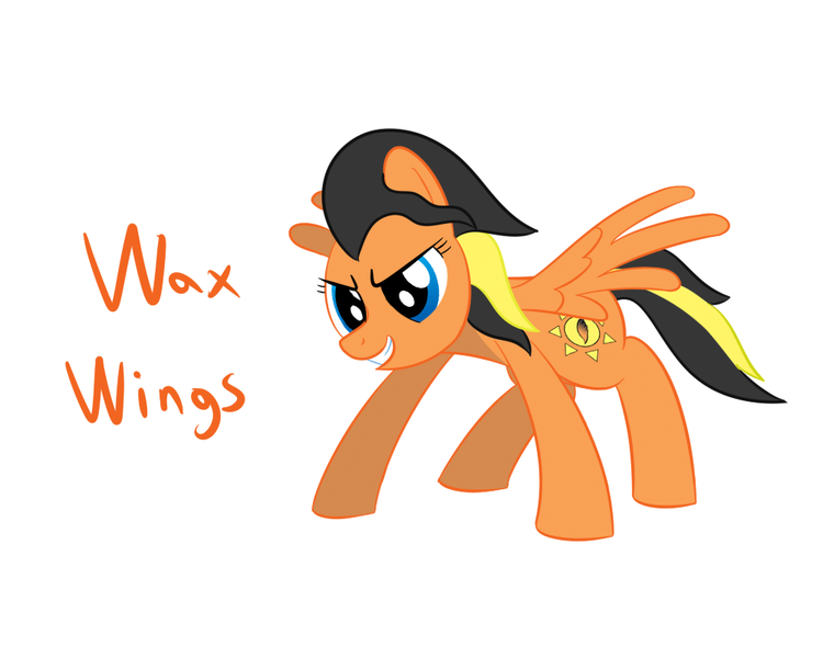 #1007813 - safe, artist:mightyshockwave, derpibooru import, oc, oc:wax wings, unofficial ...