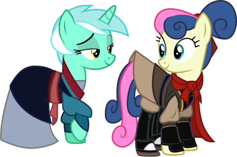 #1050471 - artist:cloudyglow, bon bon, clothes, clothes swap, cosplay ...