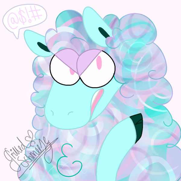 #1113447 - angry, artist:grilledschmeeze, derpibooru import, oc, oc:babs, safe, sheep, solo ...