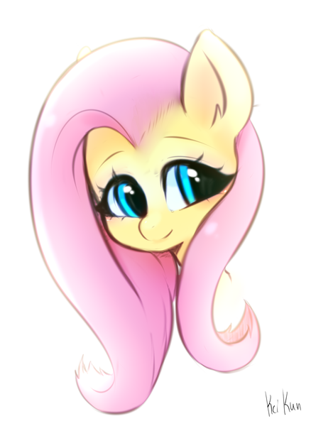 #973904 - safe, artist:kei kun, derpibooru import, fluttershy, bust ...