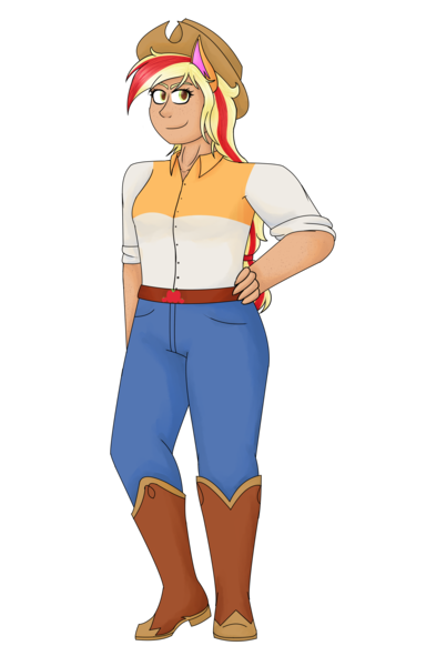 #1166052 - absurd resolution, alternate hairstyle, applejack, artist:cornerverse, boots ...