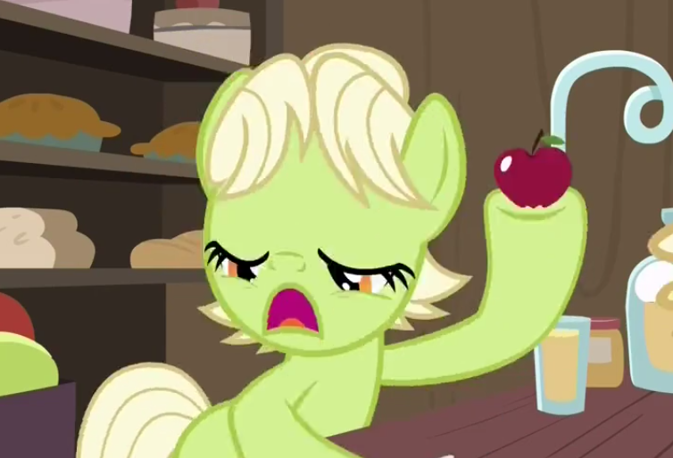#1197450 - safe, derpibooru import, screencap, granny smith, pony, the perfect pear, solo, young ...