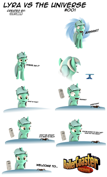 #1286662 - 3d, advisor, artist:goatcanon, comic, comic:lyra vs the universe, crossover ...
