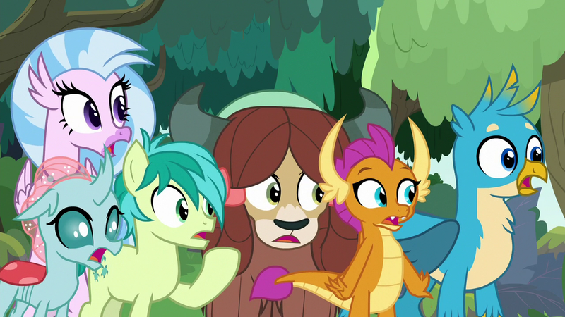 #1379803 - safe, derpibooru import, screencap, gallus, ocellus, sandbar ...