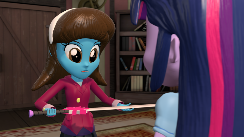 #1431267 - 3d, artist:razethebeast, book, bookshelf, clothes ...