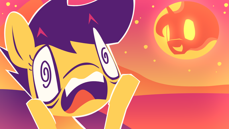 #1441603 - artist:hackd, derpibooru import, limited palette, moon ...