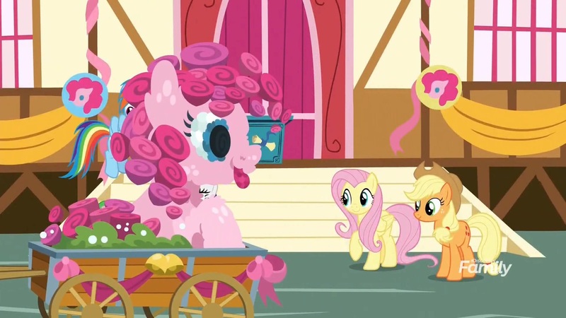 #1452341 - safe, derpibooru import, screencap, applejack, fluttershy, pinkie pie, rainbow dash ...
