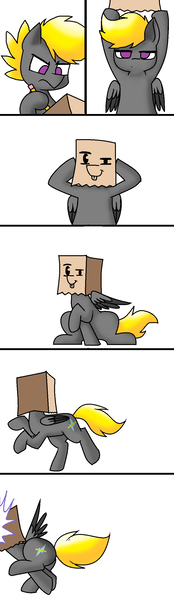 #1487153 - artist:pencil bolt, comic, derpibooru import, oc, oc:pencil bolt, paper bag, pencil ...