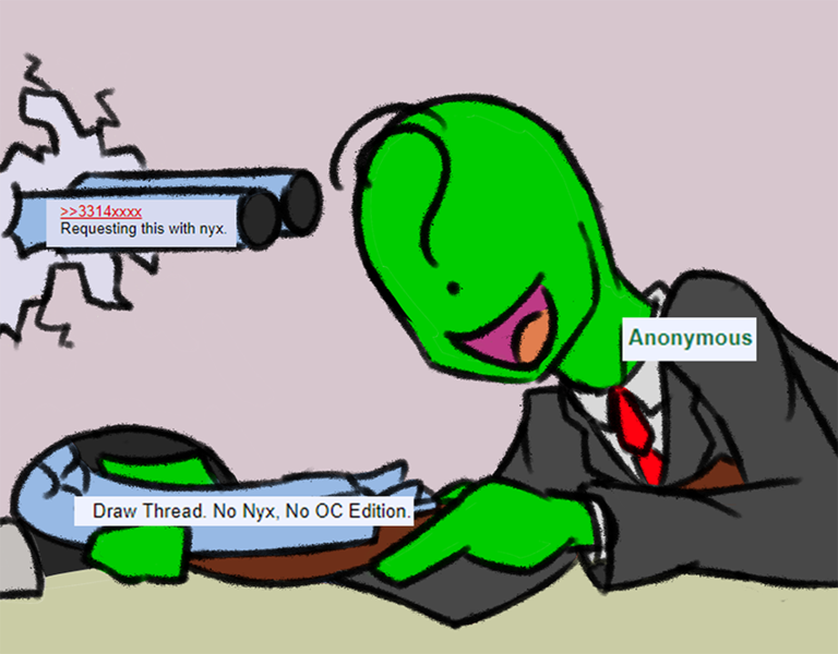 #1501817 - 4chan, derpibooru import, drawthread, gun, human, male, meme ...