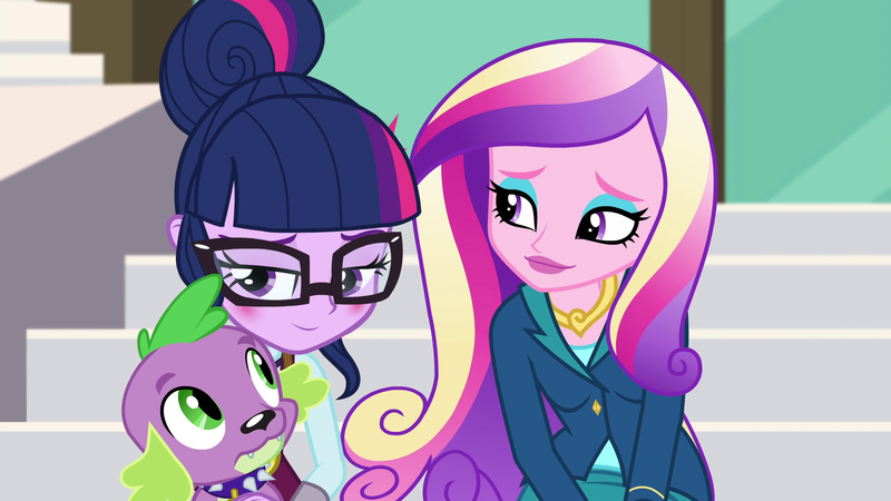 #1569013 - safe, derpibooru import, screencap, princess cadance, sci-twi, spike, spike the ...