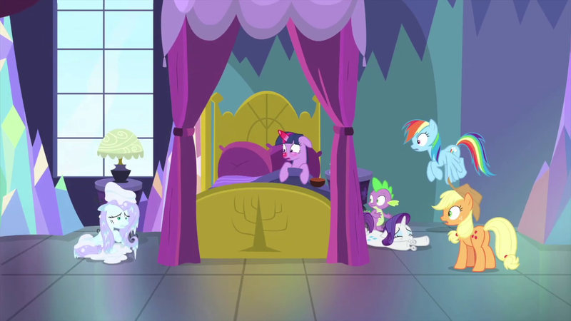 #1580352 - ail-icorn, alicorn, applejack, bed, derpibooru import ...