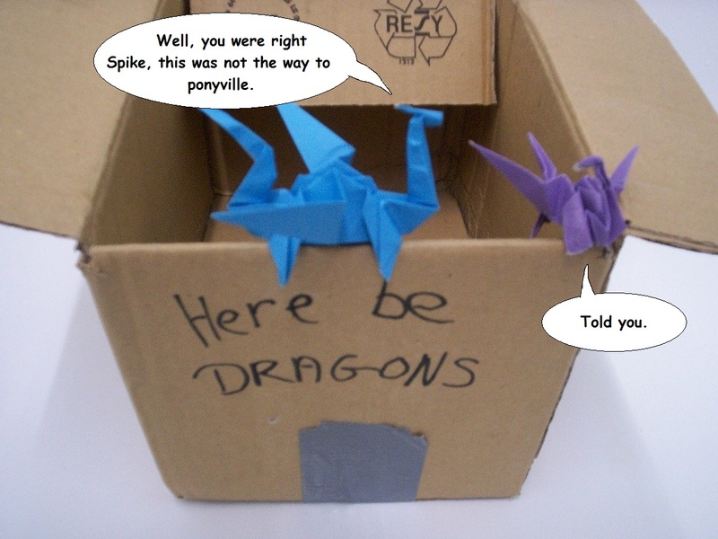 #1602172 - artist:kuroneko, cardboard box, derpibooru import, dragon ...
