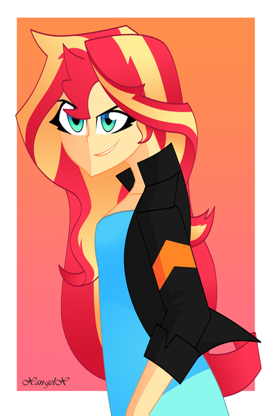 #1642383 - safe, artist:xan-gelx, derpibooru import, sunset shimmer, human, equestria girls ...