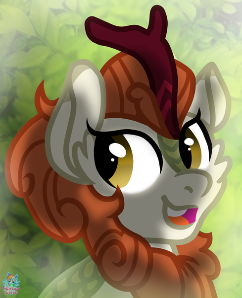 #1649626 - artist:rainbow eevee, autumn blaze, bust, cute, derpibooru ...