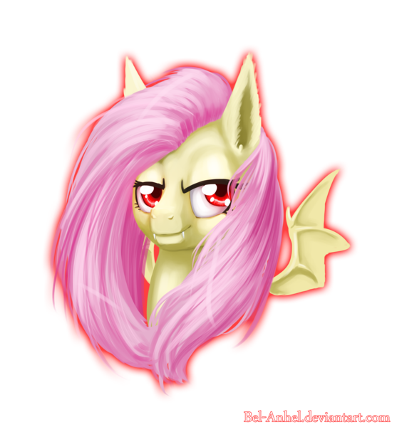 #1649733 - safe, artist:bel-assa, derpibooru import, fluttershy, bat ...