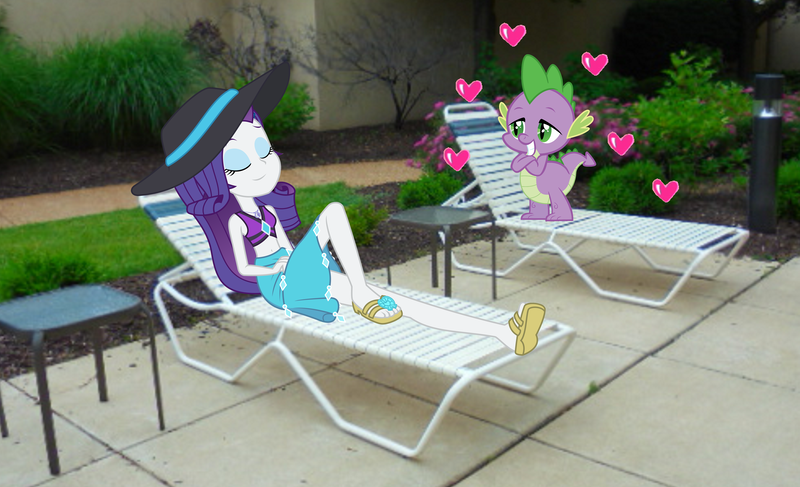 #1650006 - artist:eli-j-brony, bikini, bikini top, clothes, derpibooru import, dragon, equestria ...