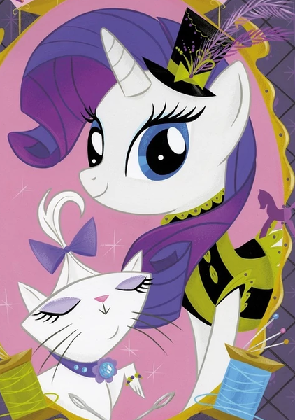 #1662574 - safe, derpibooru import, idw, opalescence, rarity, cat, pony ...