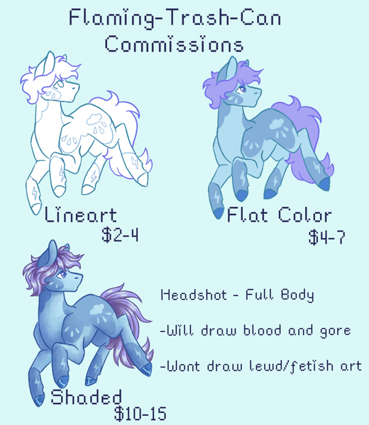 #1676357 - safe, artist:flaming-trash-can, derpibooru import, pony, advertisement, commission ...