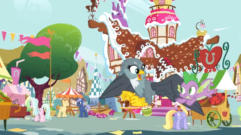 #1697644 - safe, derpibooru import, screencap, gabby, spike, dragon ...