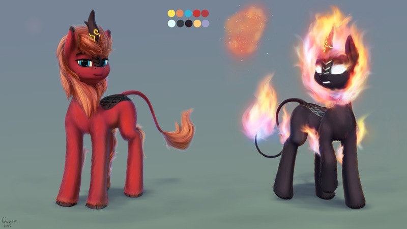 #1715030 - safe, artist:quvr, derpibooru import, oc, oc:arcus flamefeather, unofficial ...