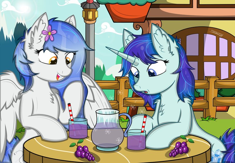 #1715396 - safe, artist:paperlover, derpibooru import, oc, oc:aqua frost, oc:vector cloud ...