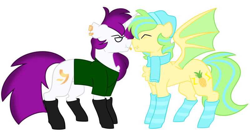 #1740215 - safe, artist:crazysketch101, derpibooru import, oc, oc:electric pineapple, oc:seele ...