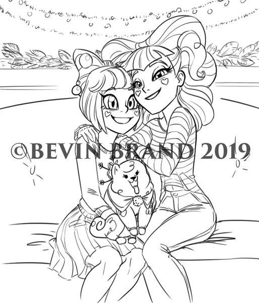 #1752415 - artist:bevin brand, black and white, derpibooru import, dog ...