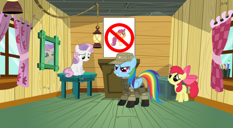 Scootaloo And Rainbow Dash Sad