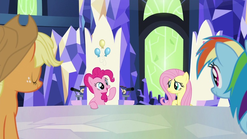 #1772556 - safe, derpibooru import, screencap, applejack, fluttershy, pinkie pie, rainbow dash ...