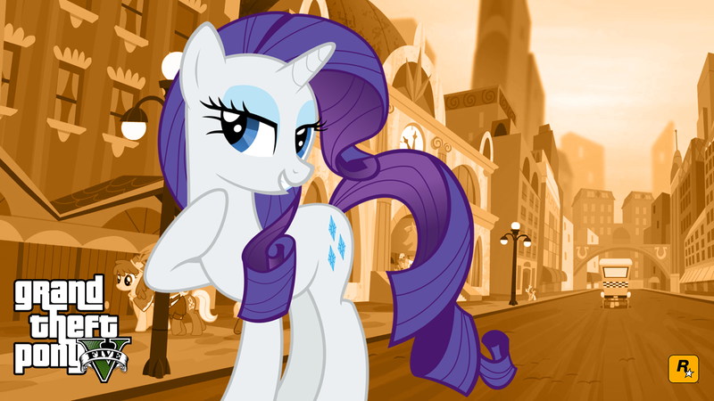 #1779709 - safe, derpibooru import, rarity, grand theft auto, gta v ...
