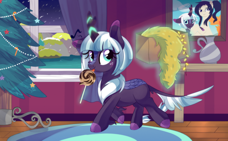 #1782627 - safe, artist:spookyle, derpibooru import, kirin oc, oc, oc:moonlit lily, unofficial ...