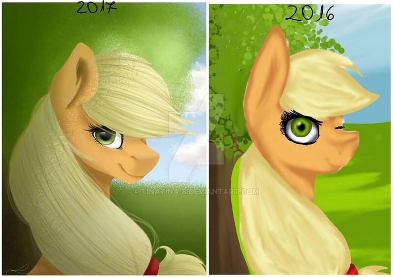 #1800042 - safe, artist:tinatina-8, derpibooru import, applejack, earth pony, pony, art ...