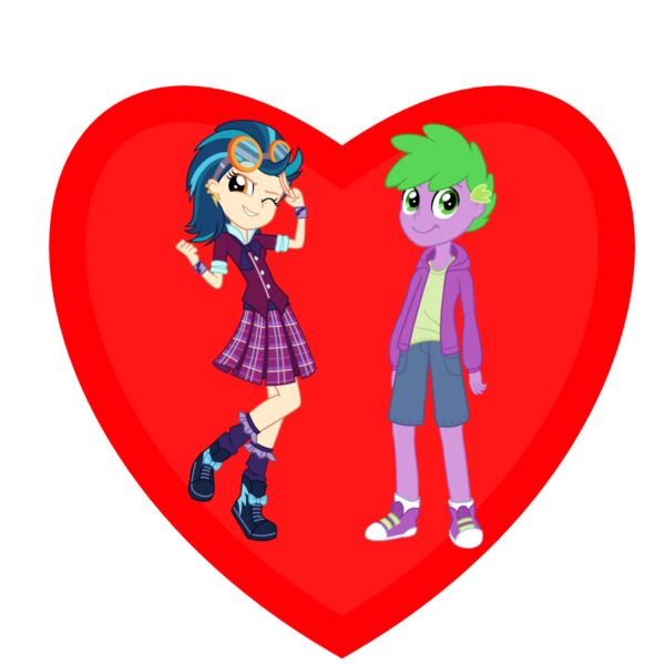 #1831276 - safe, derpibooru import, indigo zap, spike, human, equestria ...