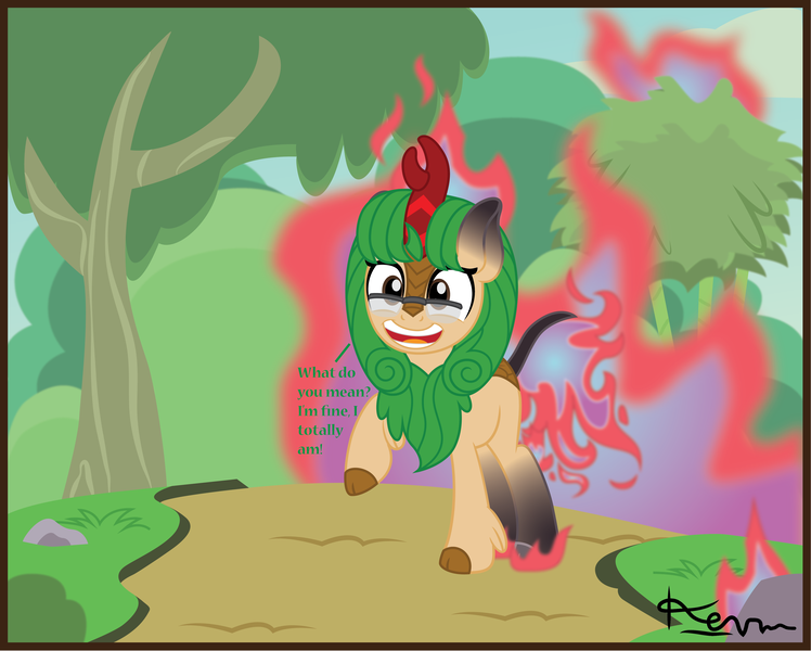 #1848249 - artist:povitato, derpibooru import, kirin, kirin oc, nirik, oc, safe, solo, this is ...