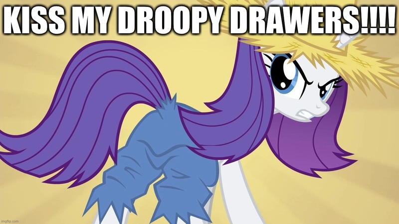 #1853815 - angry, butt, caption, clothes, derpibooru import, droopy ...