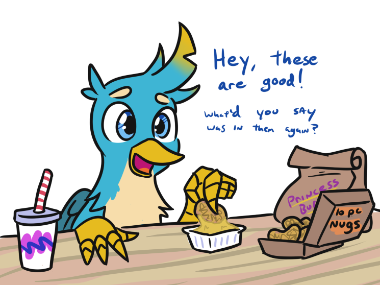 #1871131 - safe, artist:jargon scott, derpibooru import, gallus, bird ...