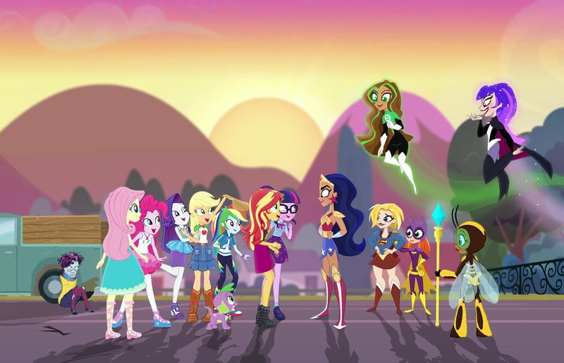 #1917172 - safe, artist:wesleyabram, derpibooru import, applejack, fluttershy, pinkie pie ...