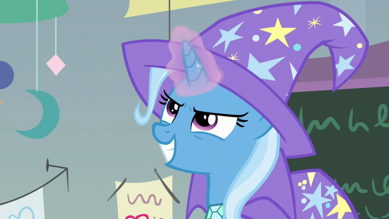 #1917637 - safe, derpibooru import, screencap, trixie, pony, unicorn, a horse shoe-in, cape ...