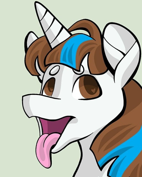 #1944444 - safe, artist:c_owokie, derpibooru import, oc, pony, unicorn, bust, horn, open mouth ...