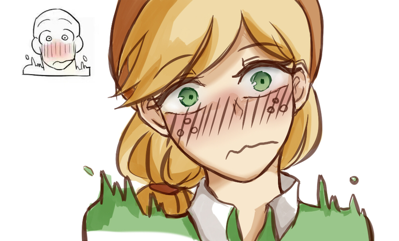 #2008157 - applejack, applejack's hat, artist:dez, blushing, blushing ...