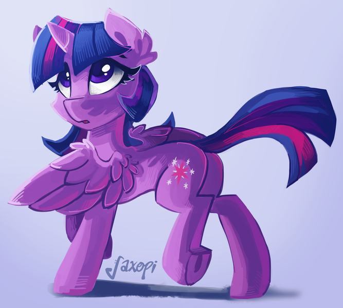 #2024074 - safe, artist:saxopi, derpibooru import, twilight sparkle, twilight sparkle (alicorn ...