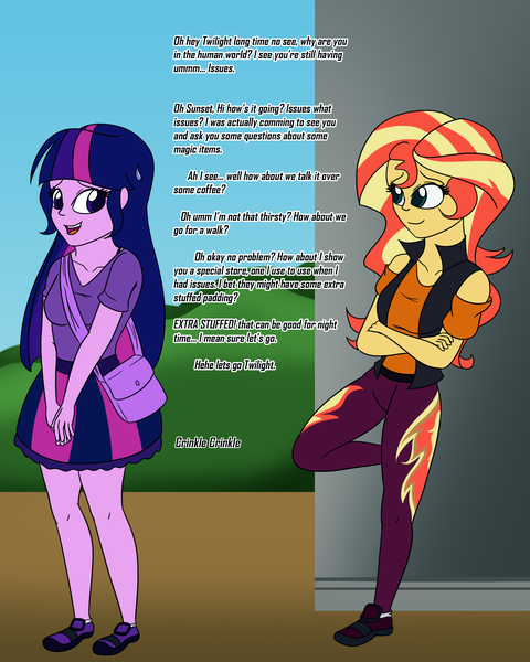 #2041715 - suggestive, artist:diaperednight, derpibooru import, sunset shimmer, twilight sparkle ...