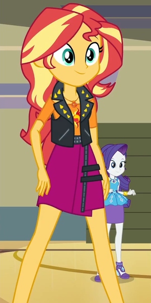 #2047681 - safe, derpibooru import, screencap, rarity, sunset shimmer, do it for the ponygram ...