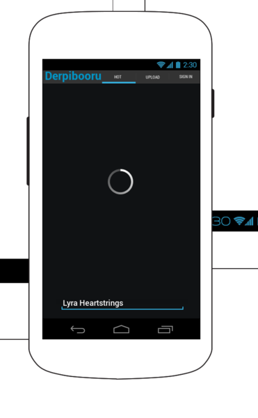 #2058201 - #33b5e5, android, derpibooru, derpibooru import, holo, human ...