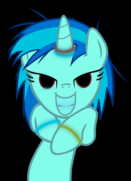 #2086032 - animated, artist:120percentcool, derpibooru import, glowstick, rapeface, safe, vinyl ...