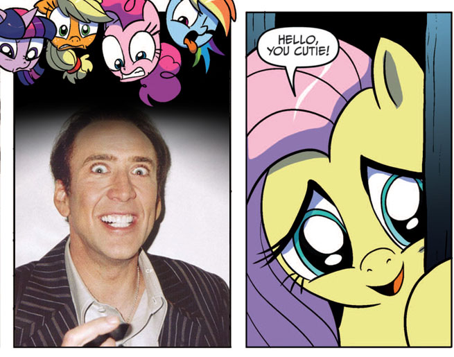 #2088742 - applejack, derpibooru import, exploitable meme, fluttershy, fluttershy's cutie, idw ...