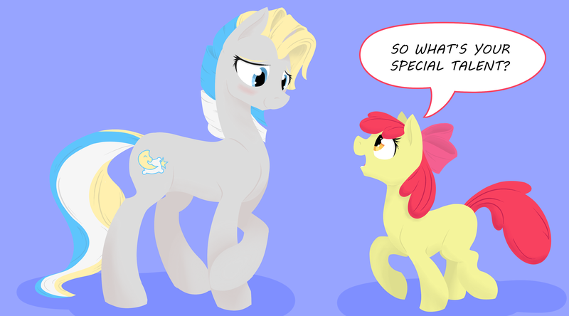 #2102097 - apple bloom, artist:geomancing, blushing, cutie mark ...