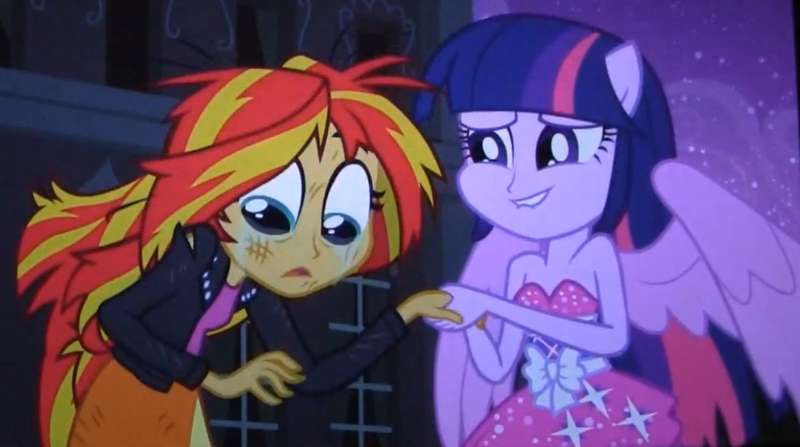 #2105028 - safe, derpibooru import, screencap, sunset shimmer, twilight ...