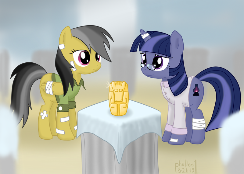 #2109826 - artist:phallen1, bandage, clothes, daring do, daringverse ...